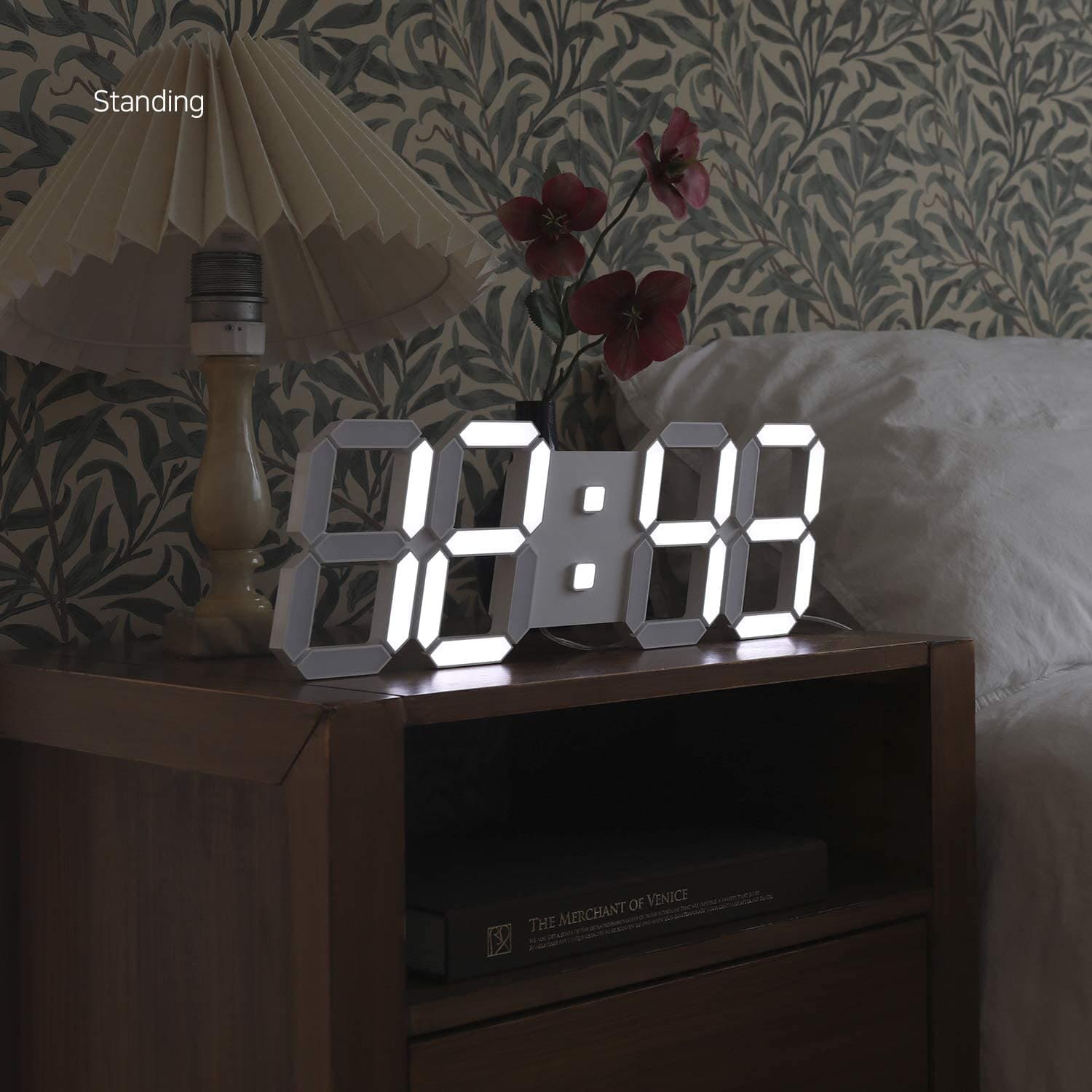 Multi Function LED Wall Clock with Remote Control 15"